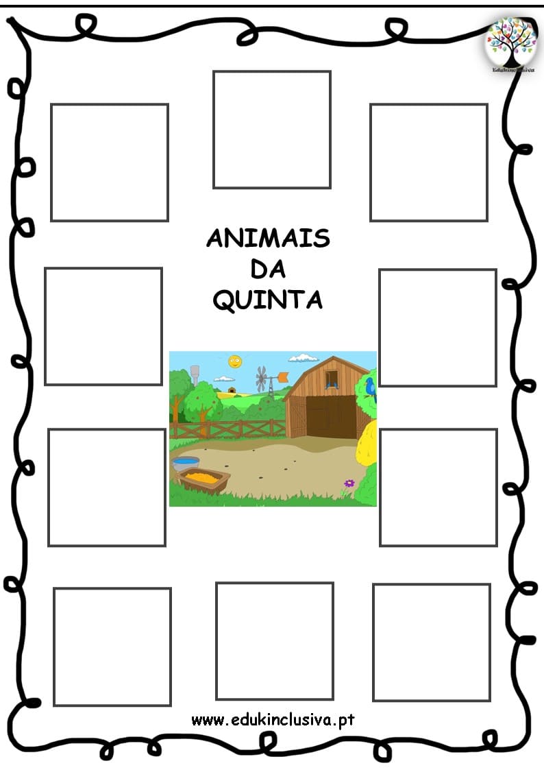 Classificar por categorias – Animais da quinta ⋆ EduKinclusiva