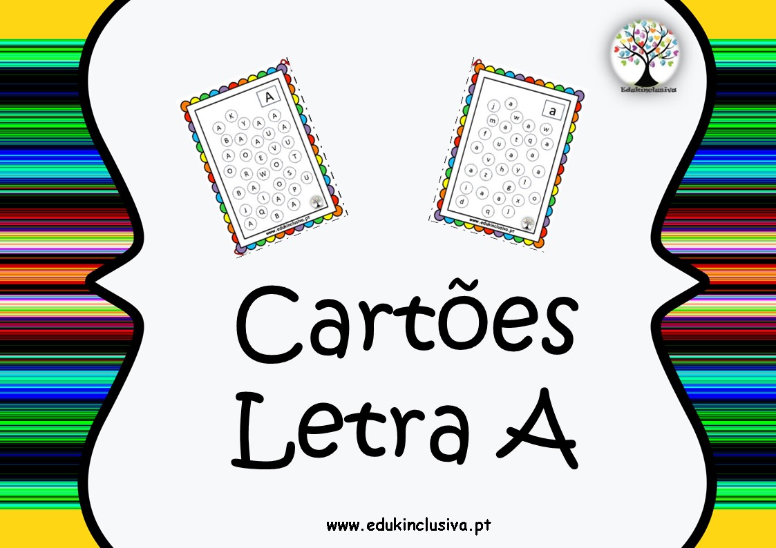 Cartões - Letra A ⋆ EduKinclusiva